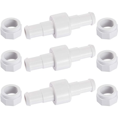 Set 3 conectori rotativi pentru furtun piscina, 6 fitinguri, Plastic ...