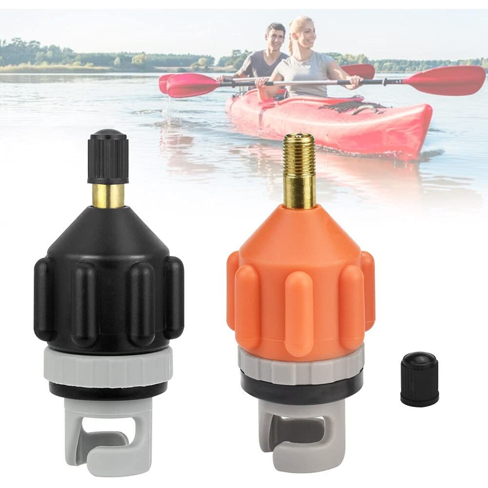 Adaptor pompa pentru caiac, paddleboard, Portocaliu/Negru, 2 buc - eMAG.ro