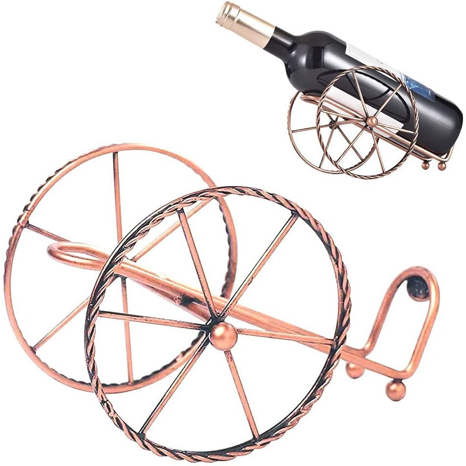 Raft retro cu roti pentru vin, Fier, 19x10x12 cm - eMAG.ro