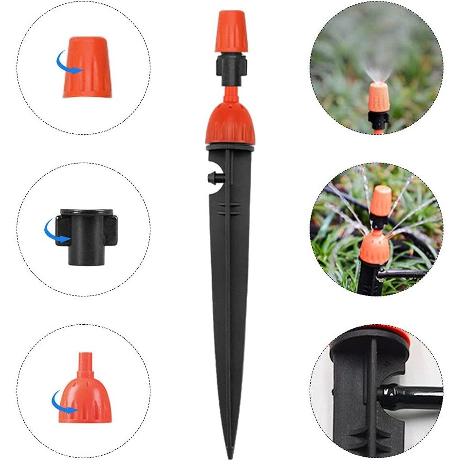 Aspersoare automate prin picurare, 10 buc, reglabile, 20,5 cm, negru ...