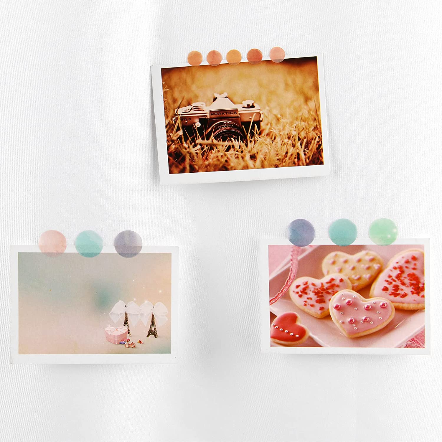 Set 100 coli buline autocolante pentru scrapbooking, 8 mm/15 mm ...