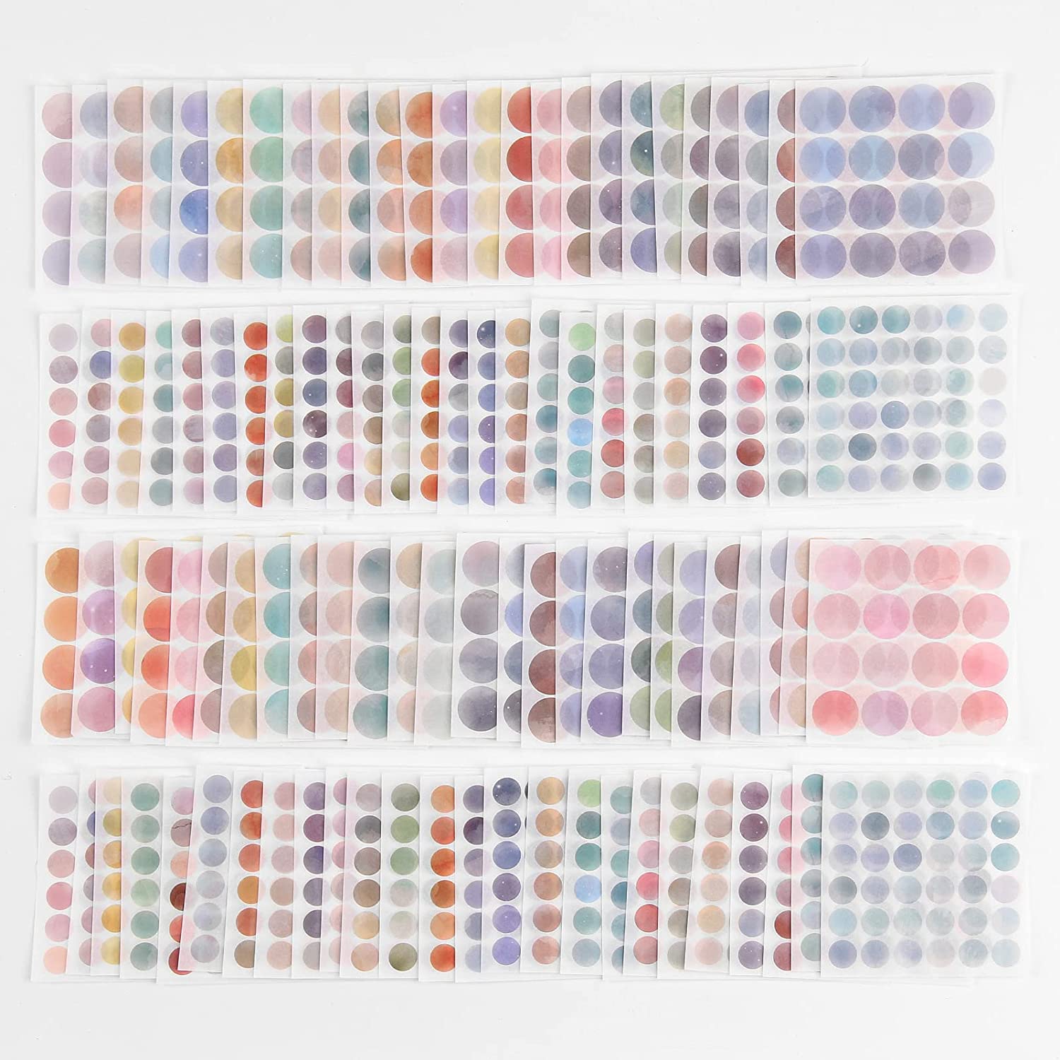 Set 100 coli buline autocolante pentru scrapbooking, 8 mm/15 mm ...