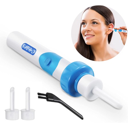 Set curatare urechi pentru ceara, 11.5x5.5x3 cm, Alb - eMAG.ro