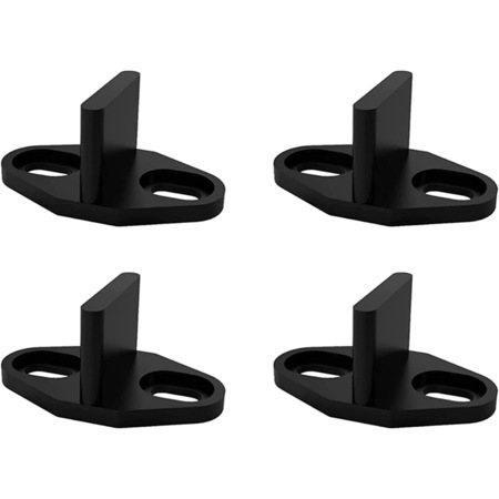 Set 4 accesorii usi glisante, Plastic, Negru - eMAG.ro
