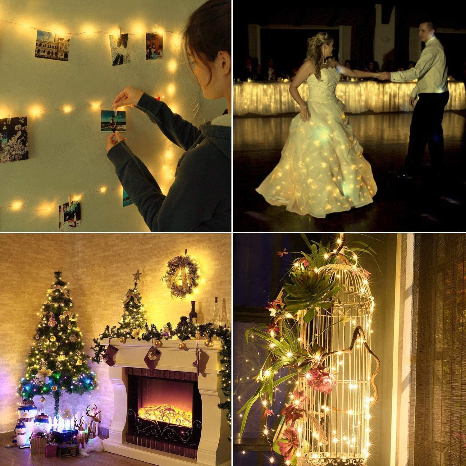 Set 12 Lumini LED cu baterii, 2 m, Galben - eMAG.ro