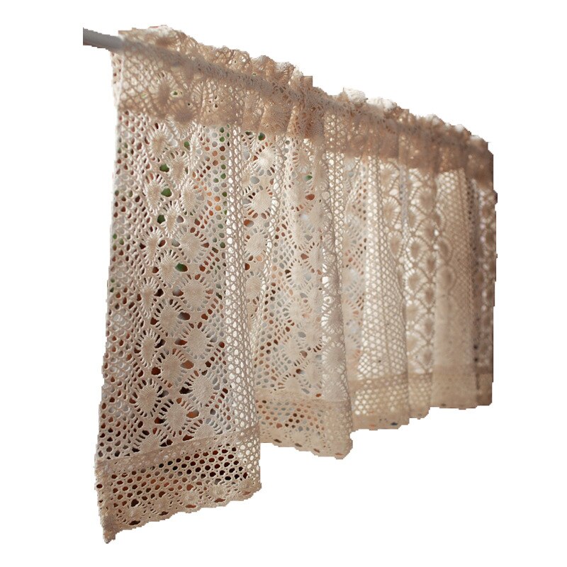 Perdea, Bumbac, 100 x 60 cm, Alb - eMAG.ro