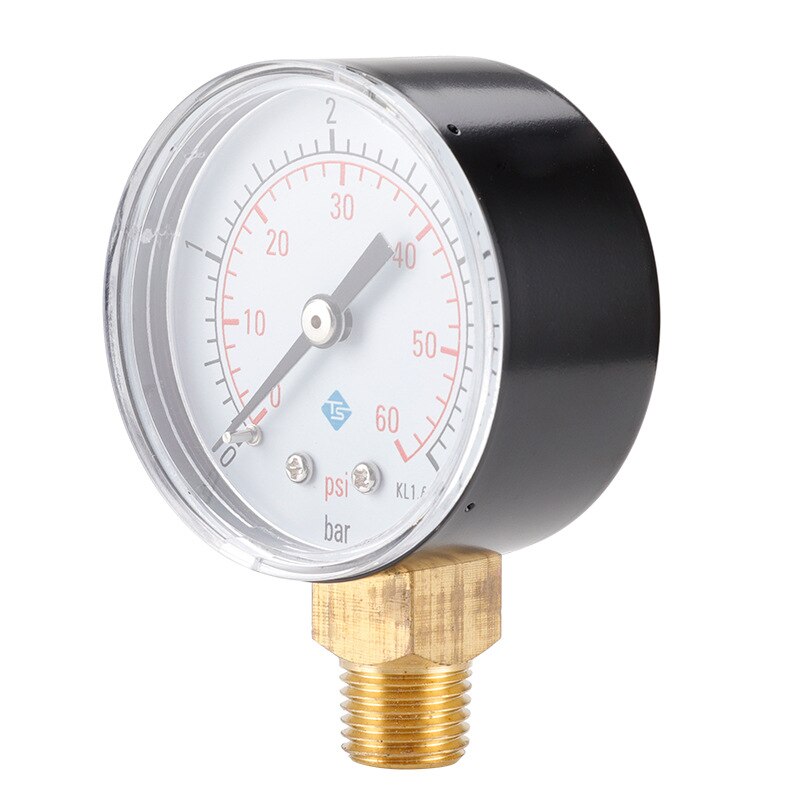 Manometru pentru aer, ulei sau apa, Metal, 0-4 bar / 0-60 psi, 5 x 2.7 ...