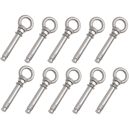 Set 10 suruburi de ancorare, Inox, M6x60 mm, Argintiu - eMAG.ro