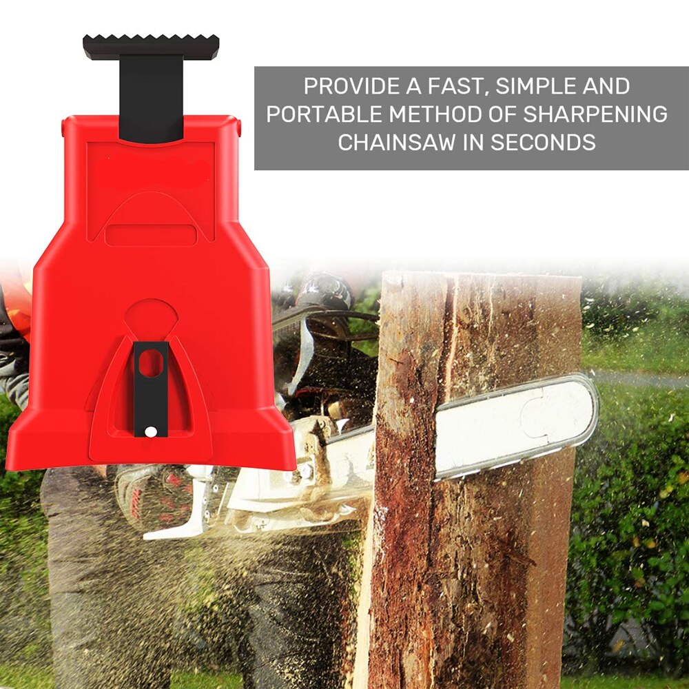 Ascutitor cu lant, Pentru ferastrau cu lant, Plastic, Rosu - eMAG.ro