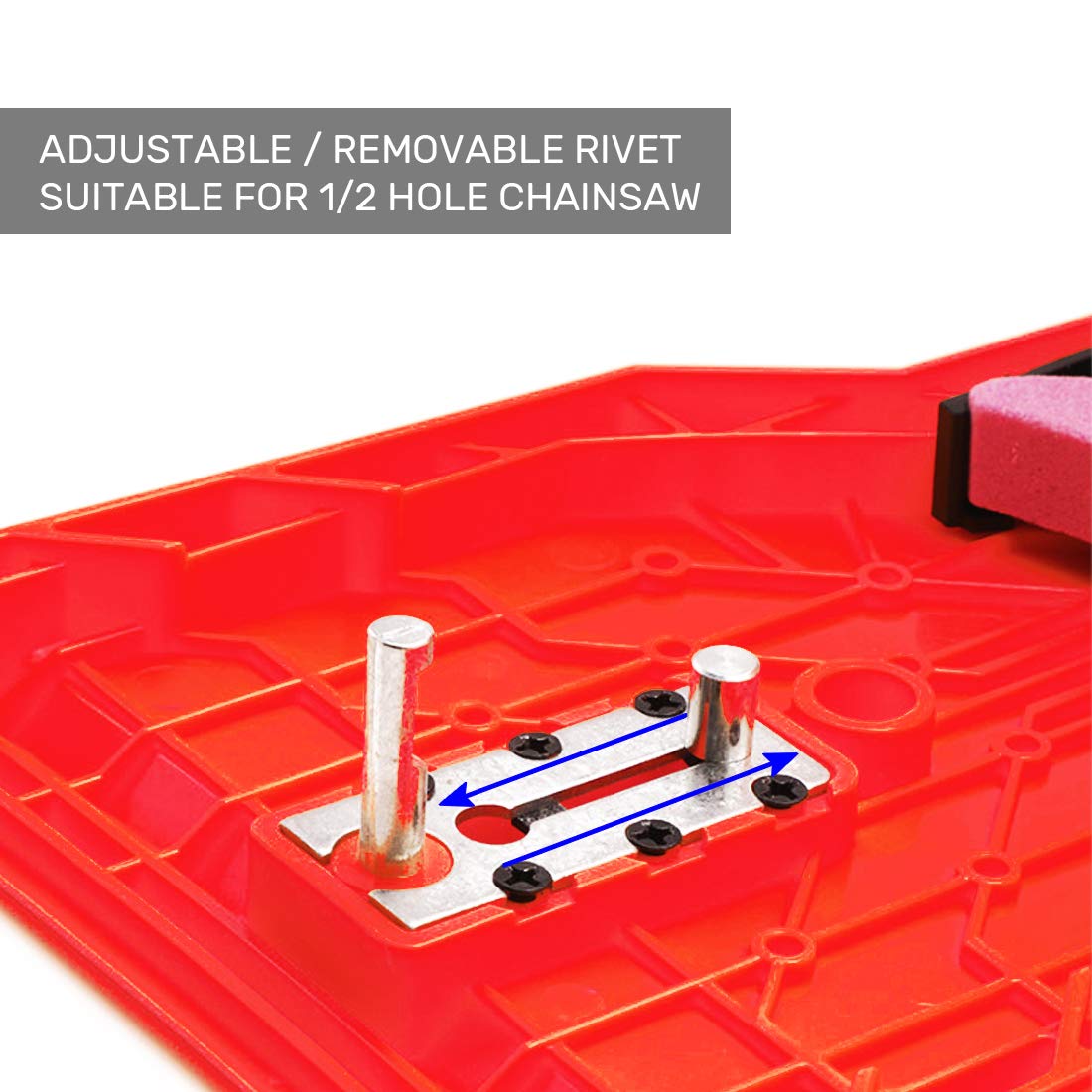 Ascutitor cu lant, Pentru ferastrau cu lant, Plastic, Rosu - eMAG.ro