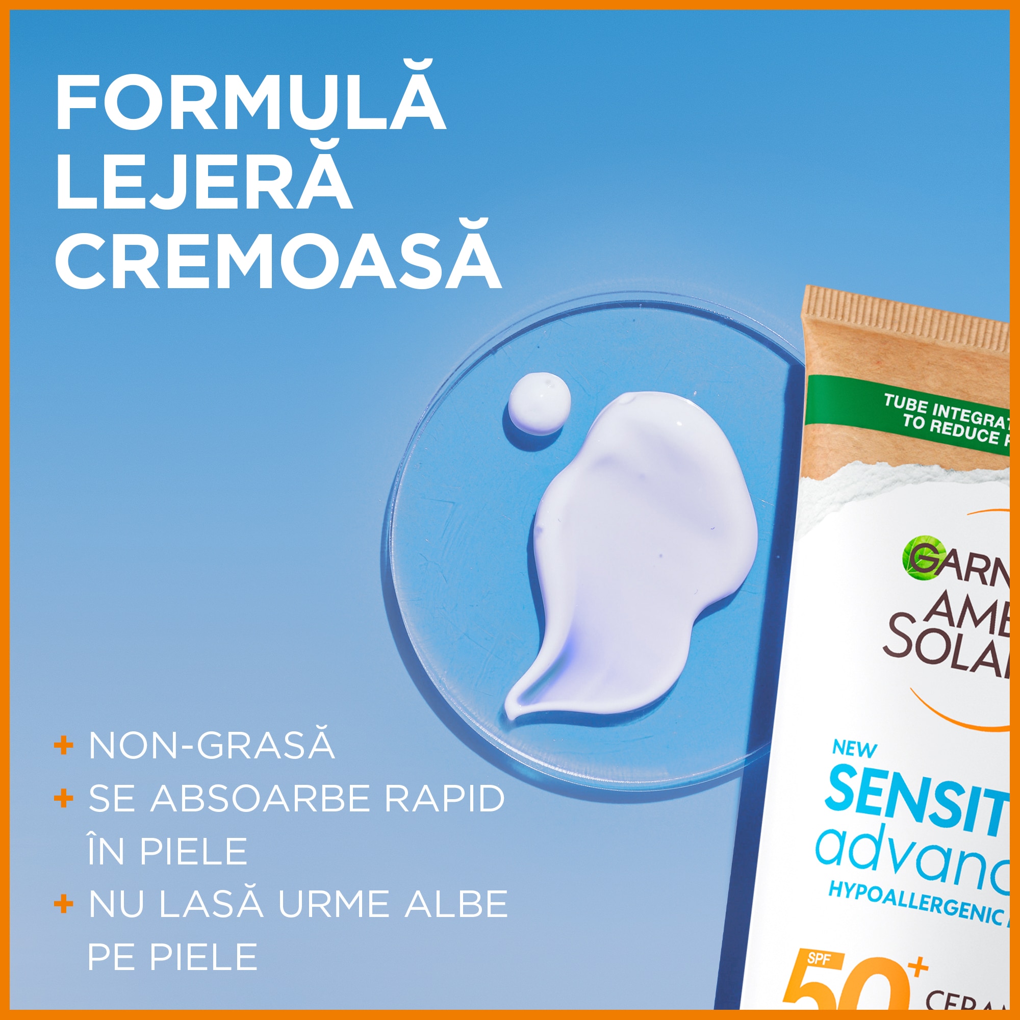 Слънцезащитно мляко за тяло Garnier Ambre Solaire Sensitive Advanced ...