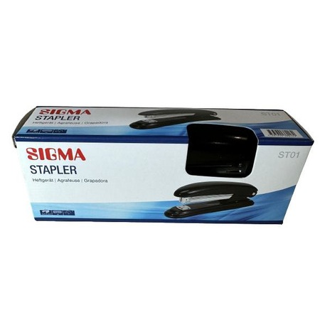 Capsator din metal, SIGMA, 25 Coli, 24/6 & 26/6, Negru - eMAG.ro