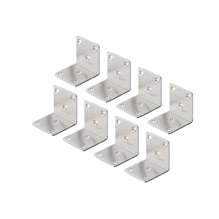 Set 8 coltare metalice, 40x40mm, Inox, Argintiu - eMAG.ro