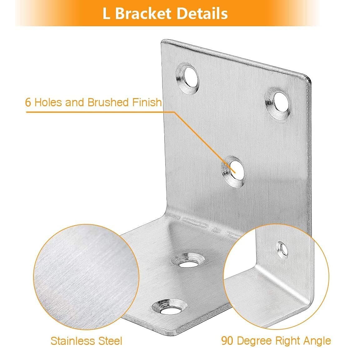 Set 8 coltare metalice, 40x40mm, Inox, Argintiu - eMAG.ro