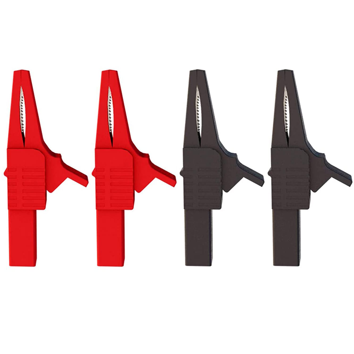 Set 4 cleme cu mufa banana, Nylon/Cupru, Rosu/Negru - eMAG.ro