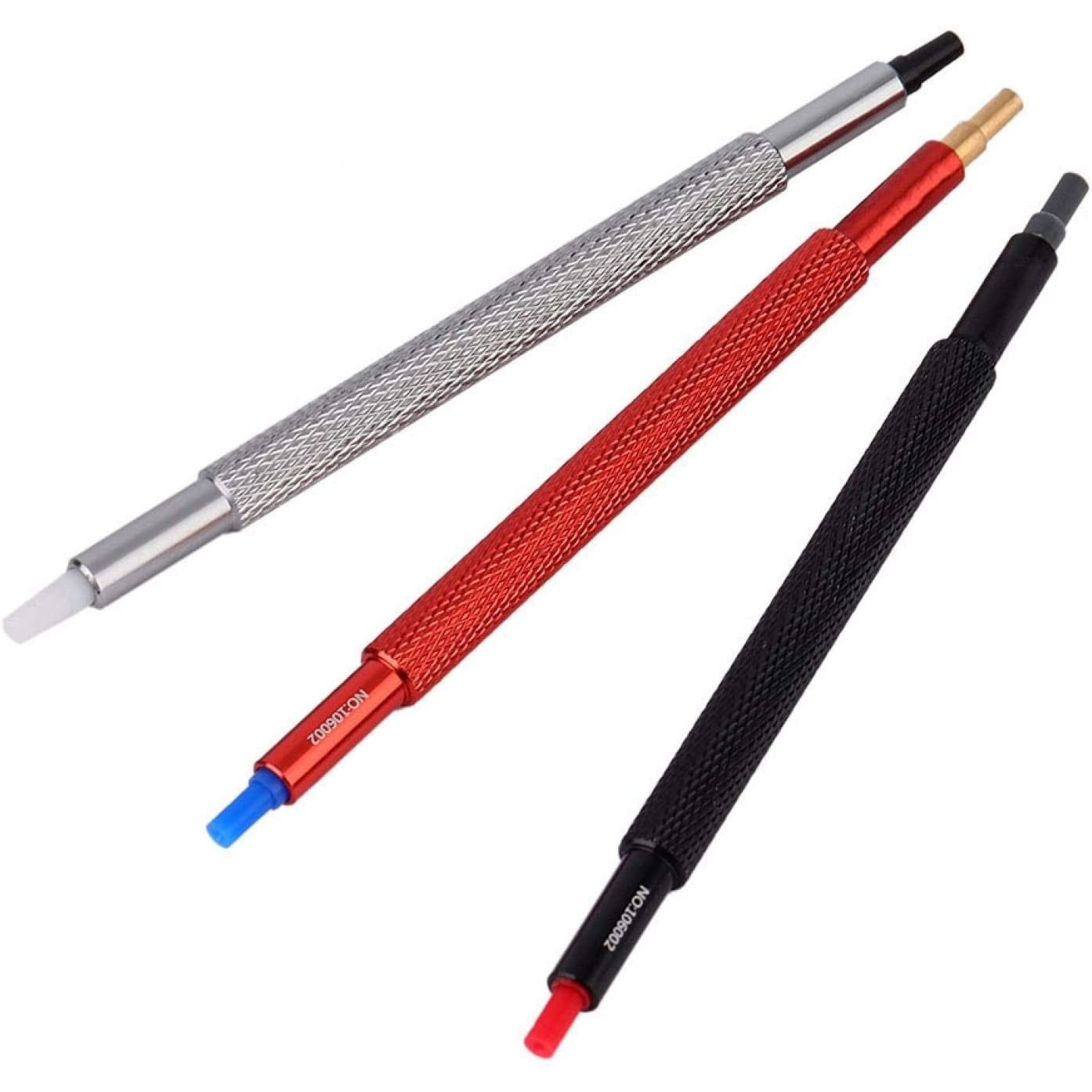 Set 3 instrumente pentru ceasornicar, Inox, 11.2cm, Rosu/Negru/Argintiu ...