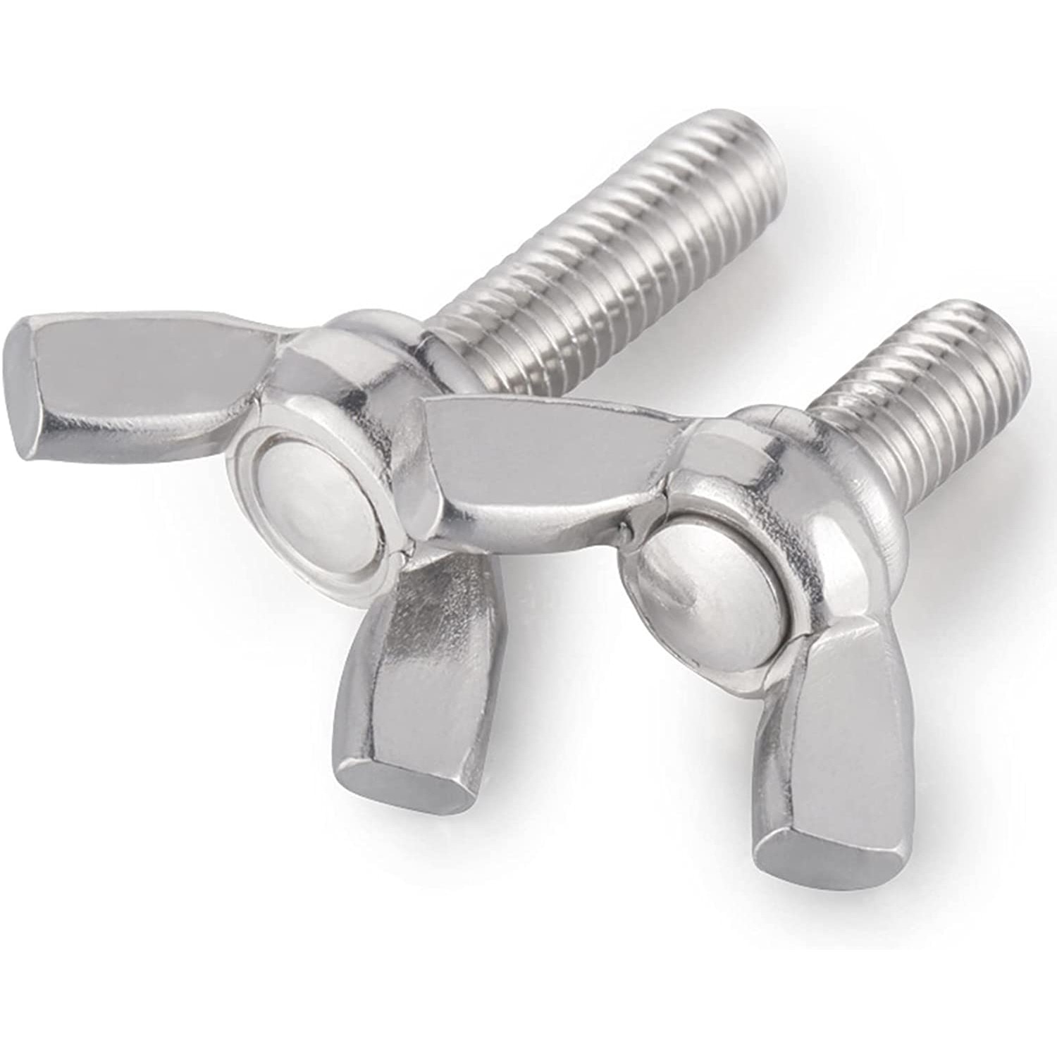 Set 10 suruburi cu aripa, Inox, 20mm x 5mm, Argintiu - eMAG.ro