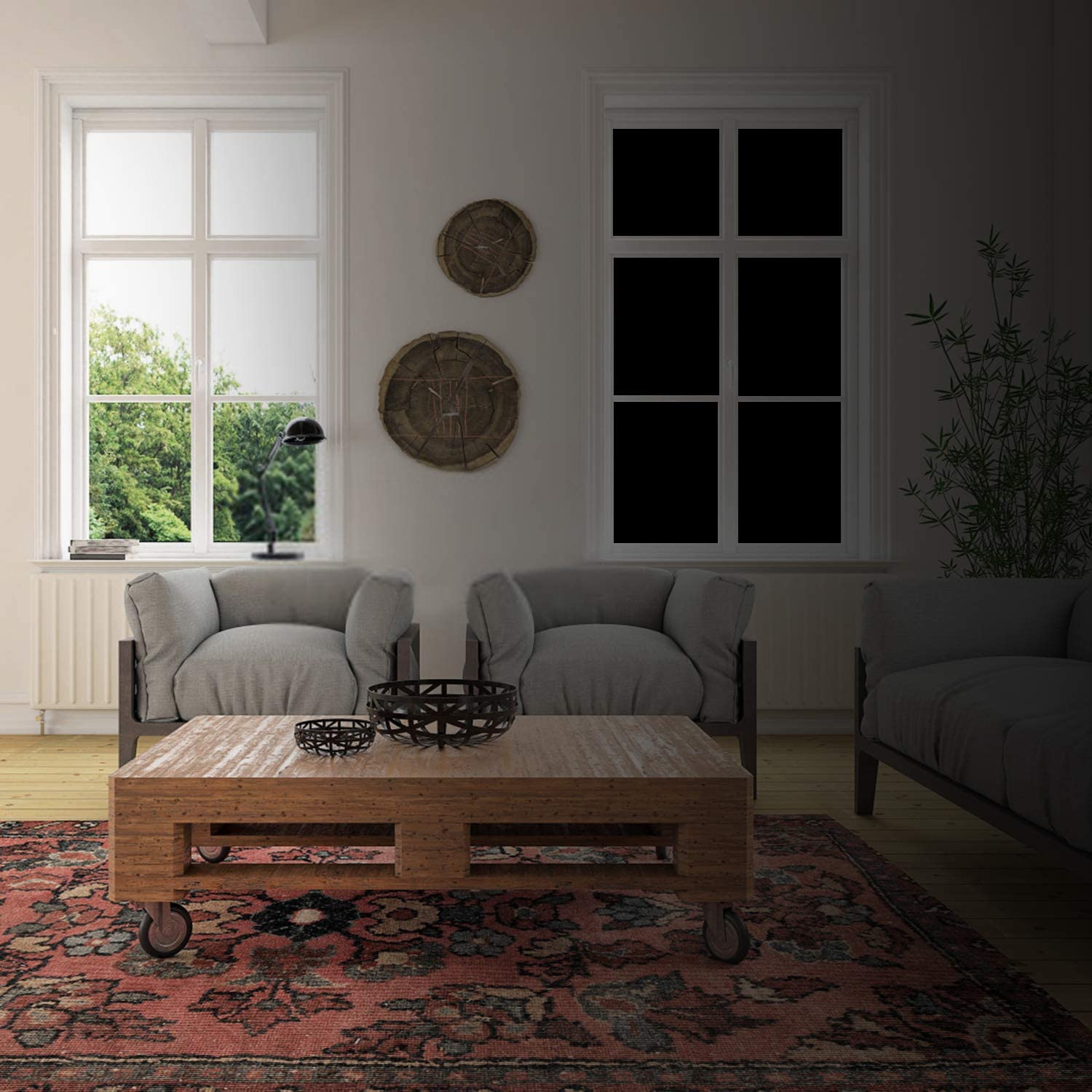 Folie opaca geam, PVC, 40 x 200 cm, Negru mat - eMAG.ro