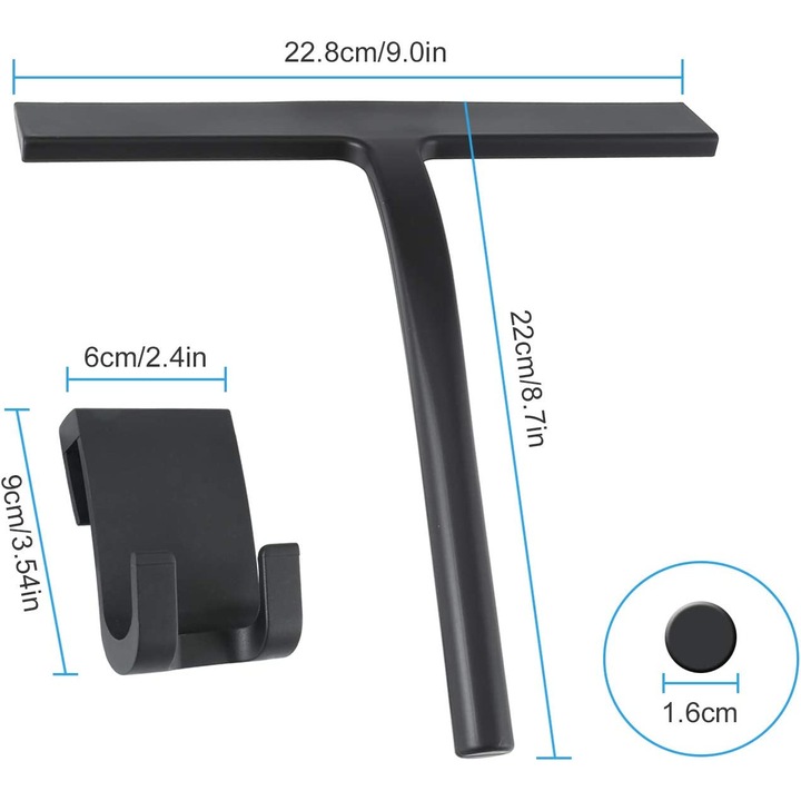 Racleta geam dus, Silicon, Negru - eMAG.ro