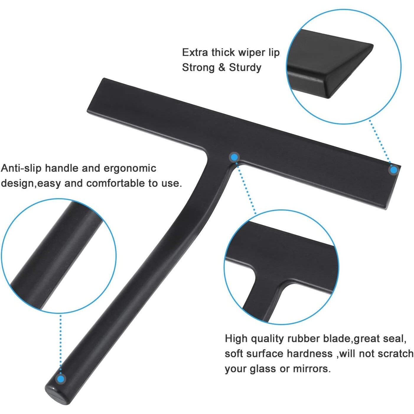 Racleta geam dus, Silicon, Negru - eMAG.ro
