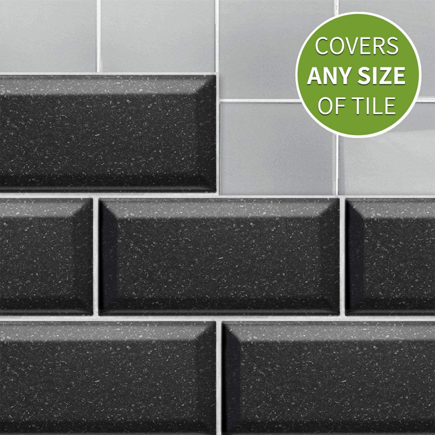 Set 27 placi decorative, PVC, 20x10 cm, Negru - eMAG.ro