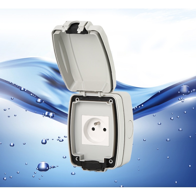 Priza de exterior, 16A, 250V, Impermeabila IP66, Rezistenta la praf ...