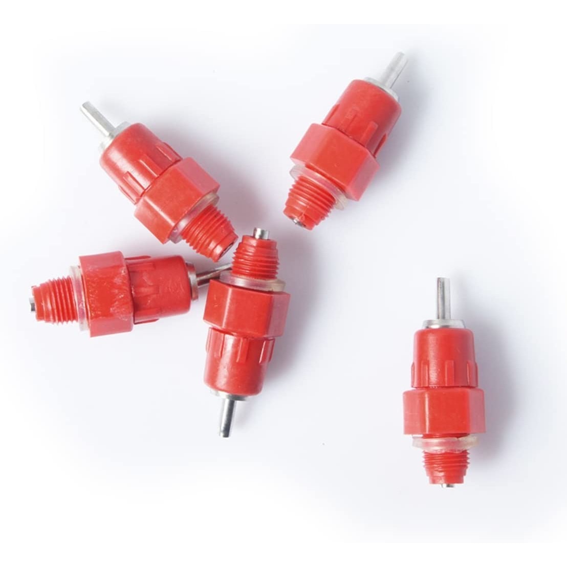 Set 5 adapatoare pentru pui, Inox, Rosu - eMAG.ro