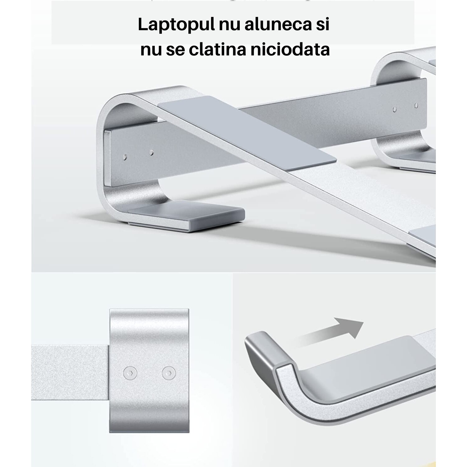 Stand Laptop de birou SpectrumPoint®, compatibil cu laptopuri de la 10 ...