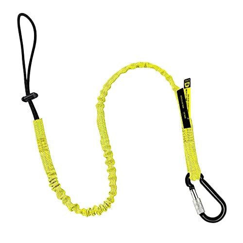 Snur elastic cu carabina, Aluminiu, Negru/Galben - eMAG.ro