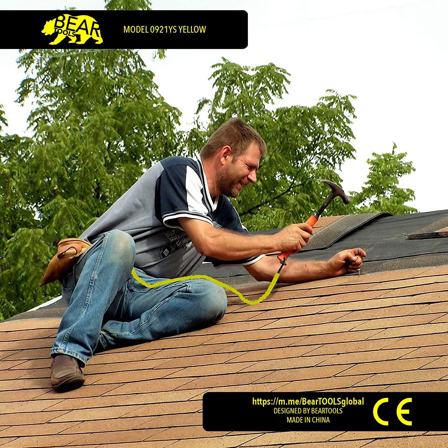 Snur elastic cu carabina, Aluminiu, Negru/Galben - eMAG.ro