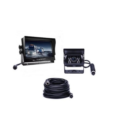 Set Monitor Vedere Din Spate 7 Inch Ecran Tactil Camera 18 led Cablul ...