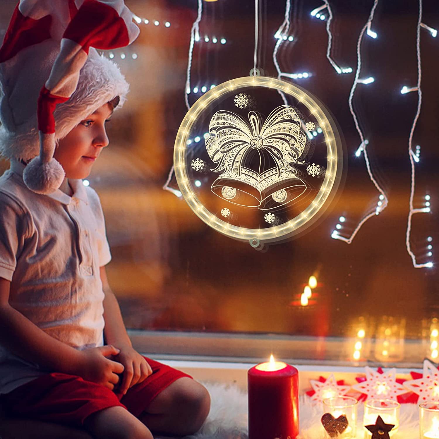 Luminite 3D pentru fereastra de Craciun - eMAG.ro