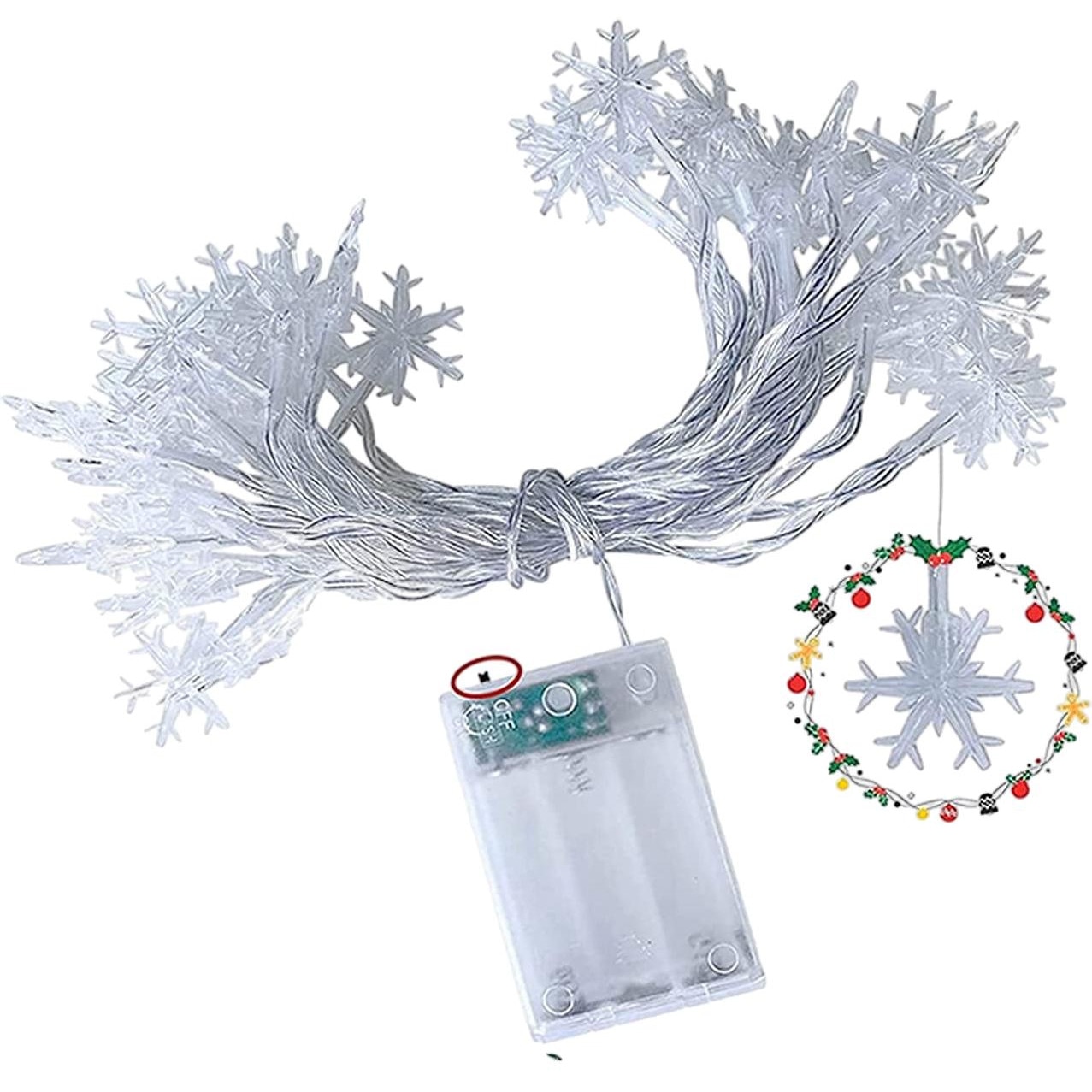 Instalatie de Craciun, Cu baterii, 40 LED-uri, 6 m, Multicolor - eMAG.ro