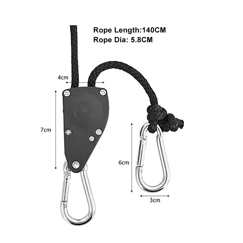 Set 2 franghii cu clichet cu carlige, 200m, Negru - eMAG.ro