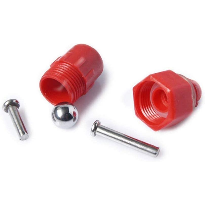 Set 5 duza apa pentru pasari, Plastic/Inox, Rosu - eMAG.ro