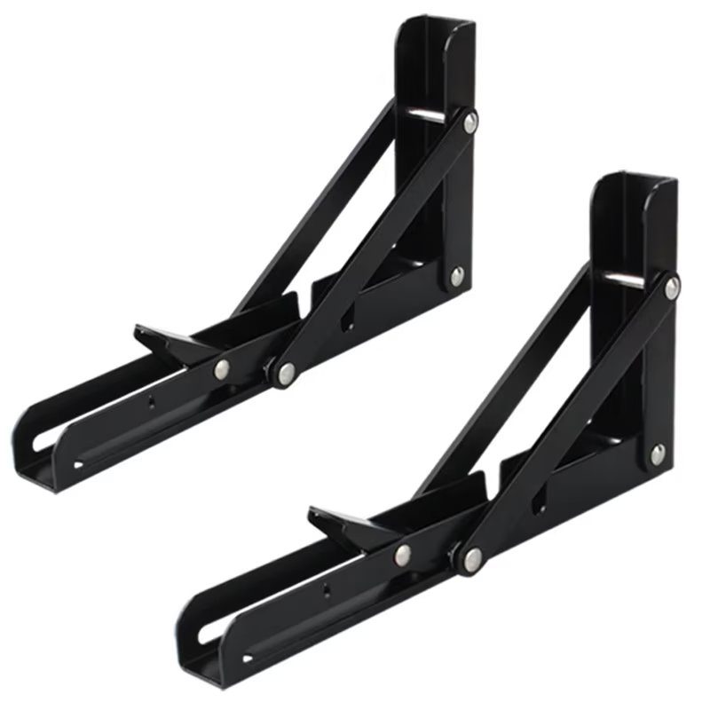 Set 2 suporturi pentru rafturi, Otel inoxidabil, Pliabile, 30x15cm ...