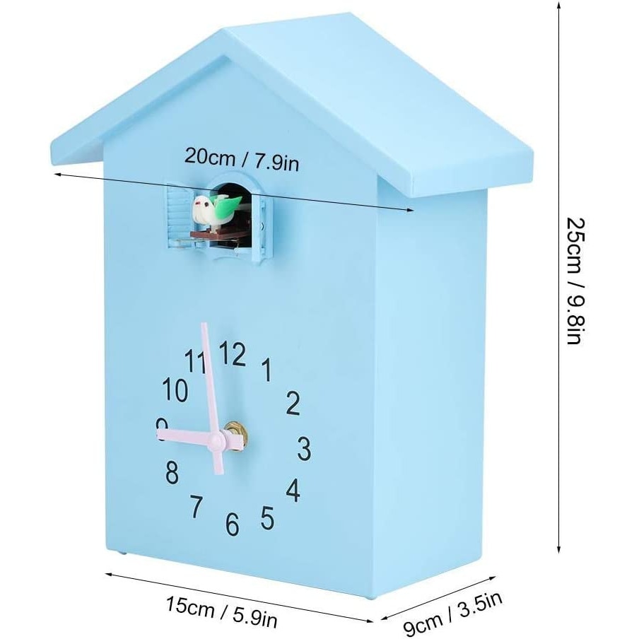 Ceas cu cuc, ABS, 15x9x25cm, Albastru - eMAG.ro