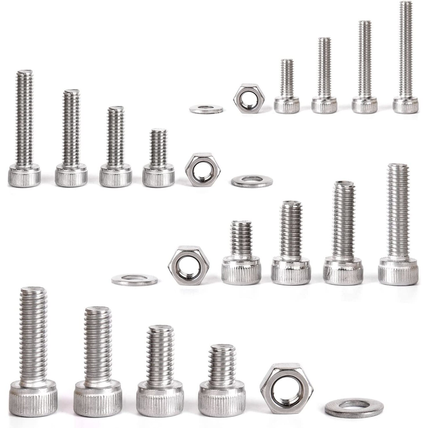 Kit de 520 piulite/suruburi, Inox, Argintiu - eMAG.ro