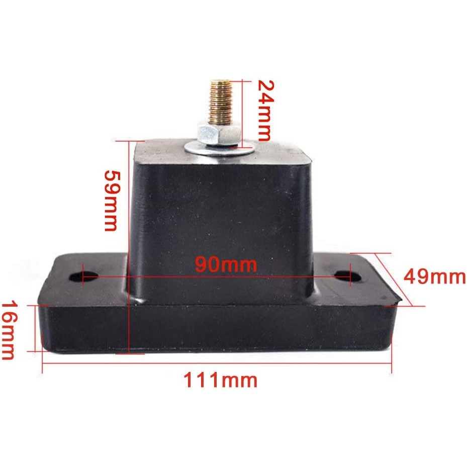 Set 4 tampoane anti vibratii, Cauciuc, 111x49x83mm, Negru - eMAG.ro