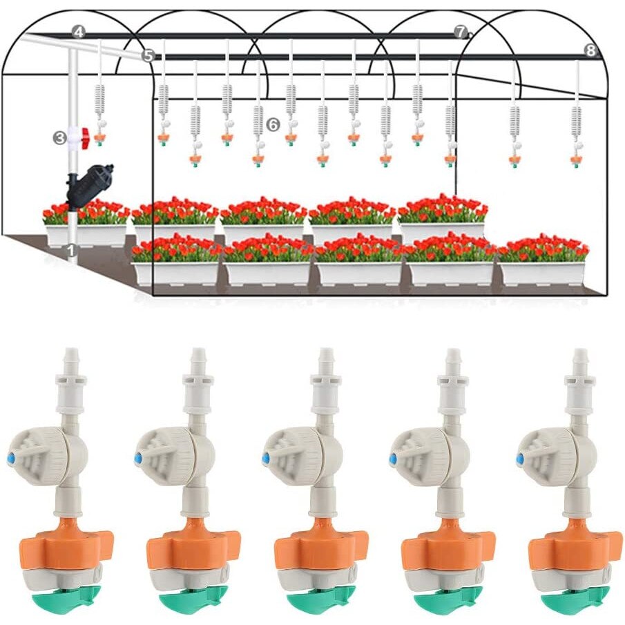 Set 5 aspersoare rotative, 8 cm, Multicolor - eMAG.ro