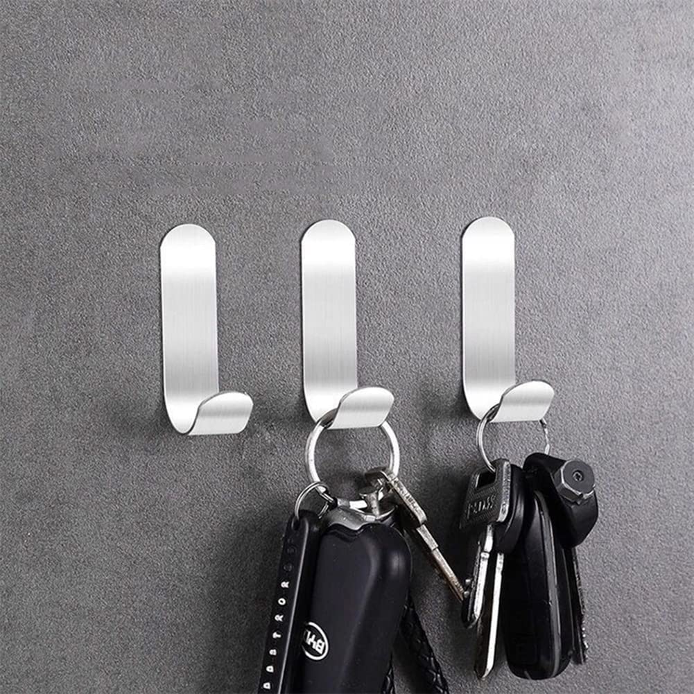 Set 12 carlige adezive, Inox, Argintiu - eMAG.ro