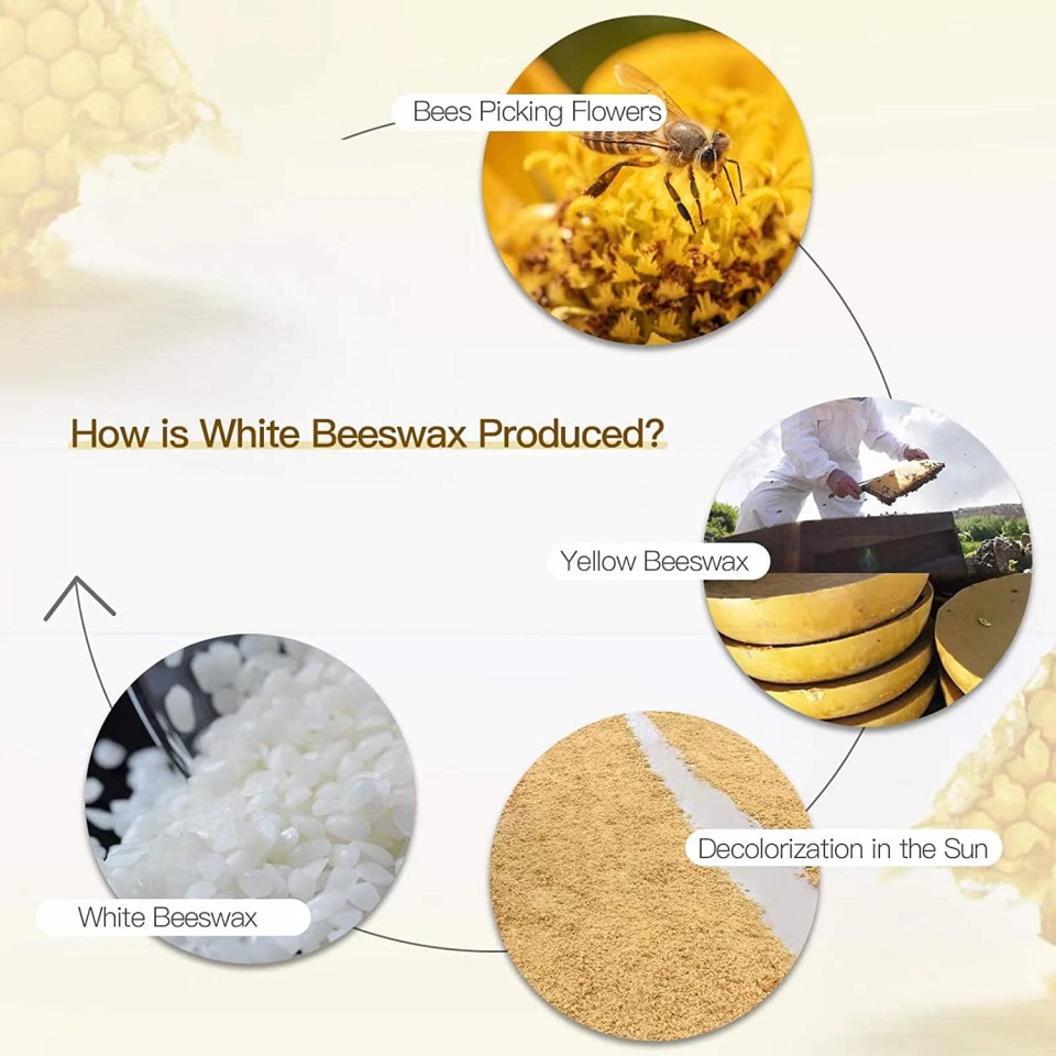 Ceara naturala de albine pentru lumanari Vabneer, alb, 200 g - eMAG.ro