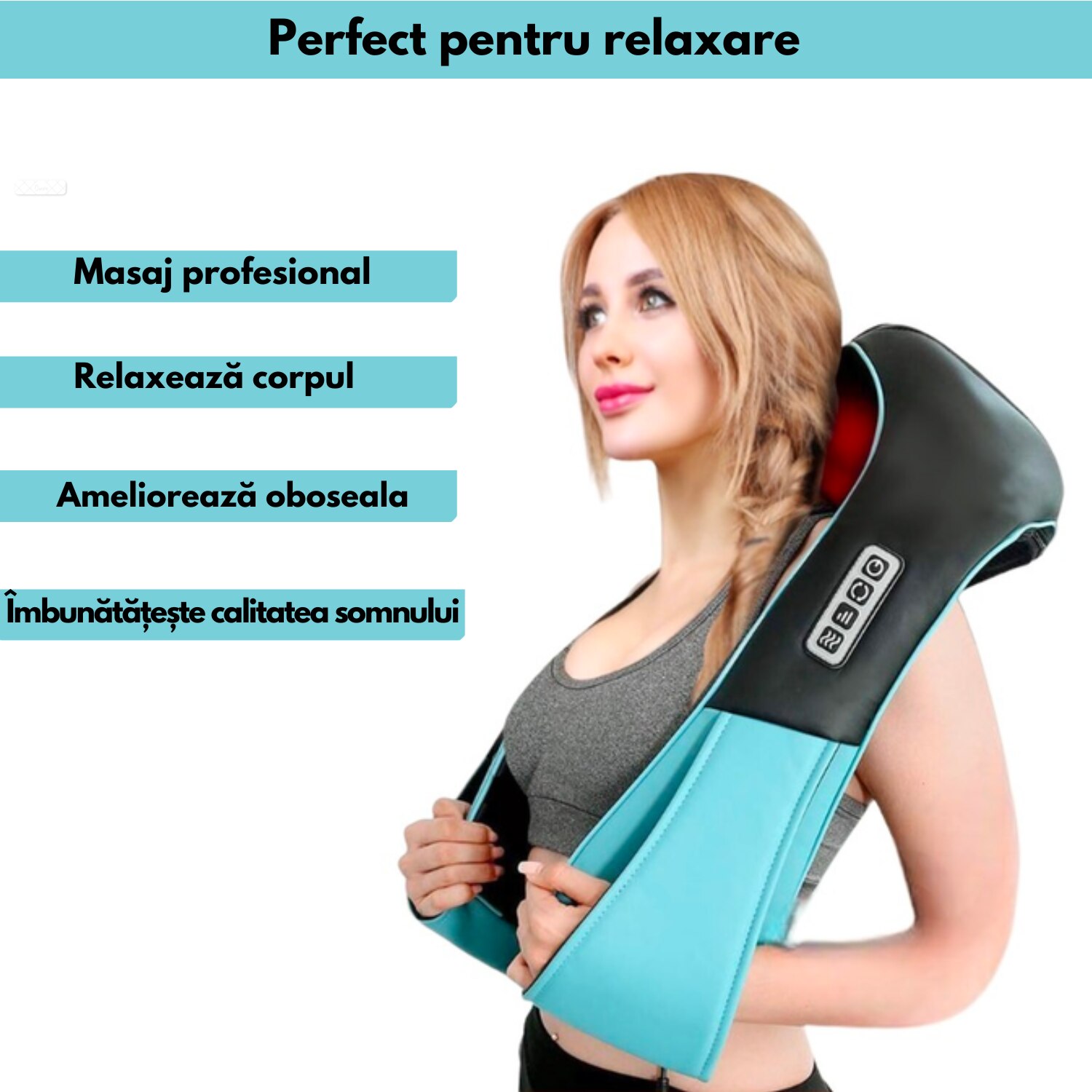 Aparat profesional pentru masaj Elindor®, reincarcabil, masaj cervical ...