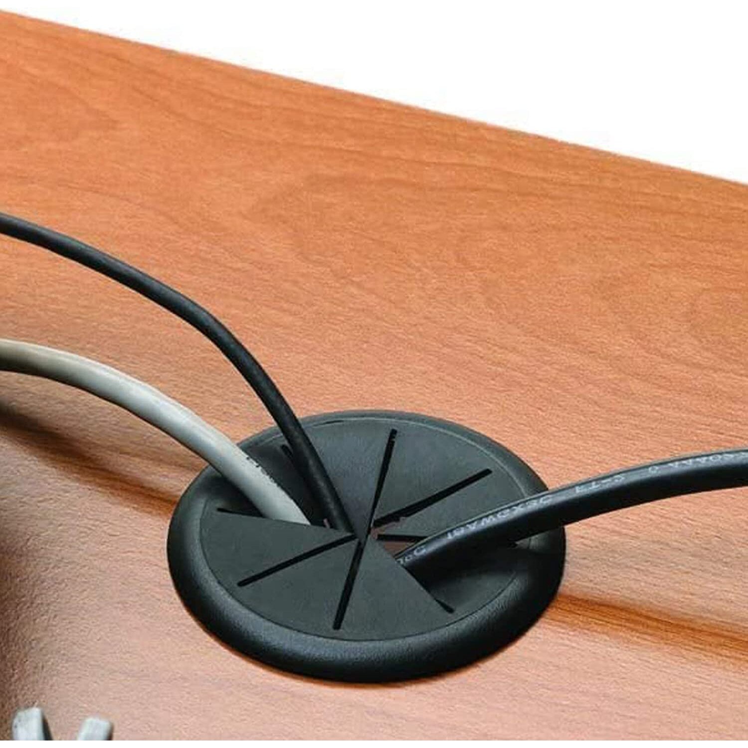 Set 4 suporturi trecere cabluri, Plastic, 70 mm, Negru - eMAG.ro