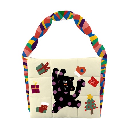 Geanta dama Dancing Black Wave, un compartiment, 36 x 26cm, Multicolor ...