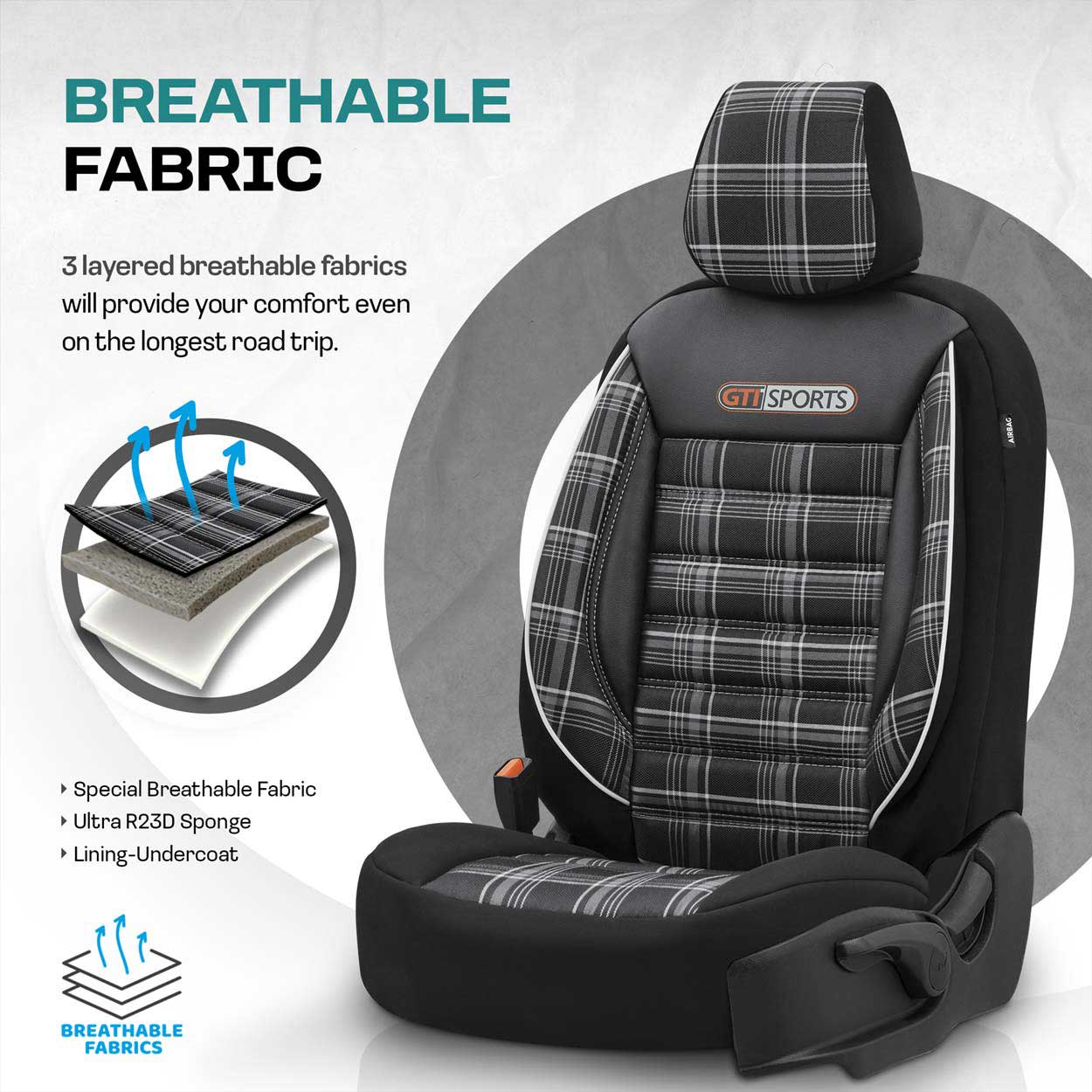 Set huse scaun auto Premium Otom, Universale, fractionate, GTI sport ...
