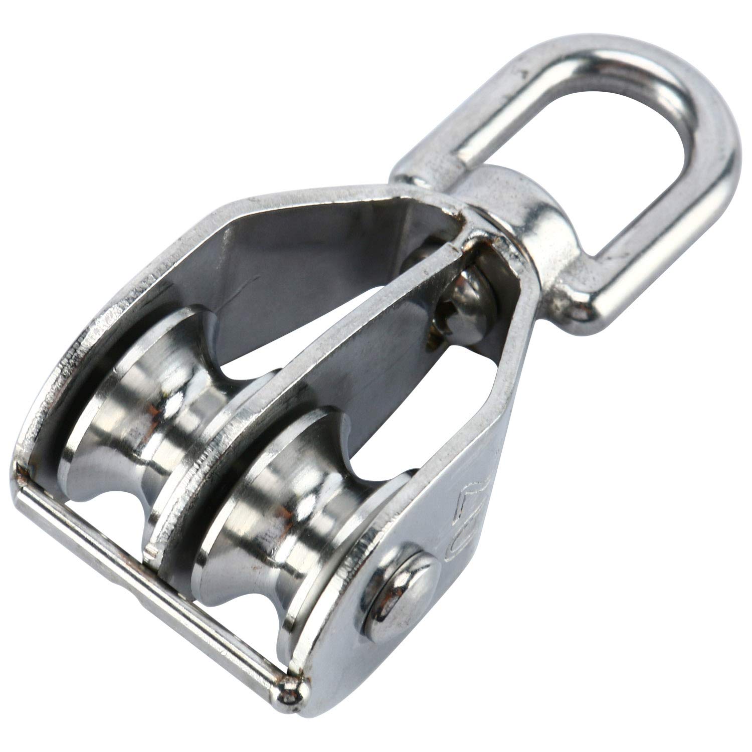 Set 2 scripete duble cu carlig pivotant, Inox, Dimensiune M20 - eMAG.ro