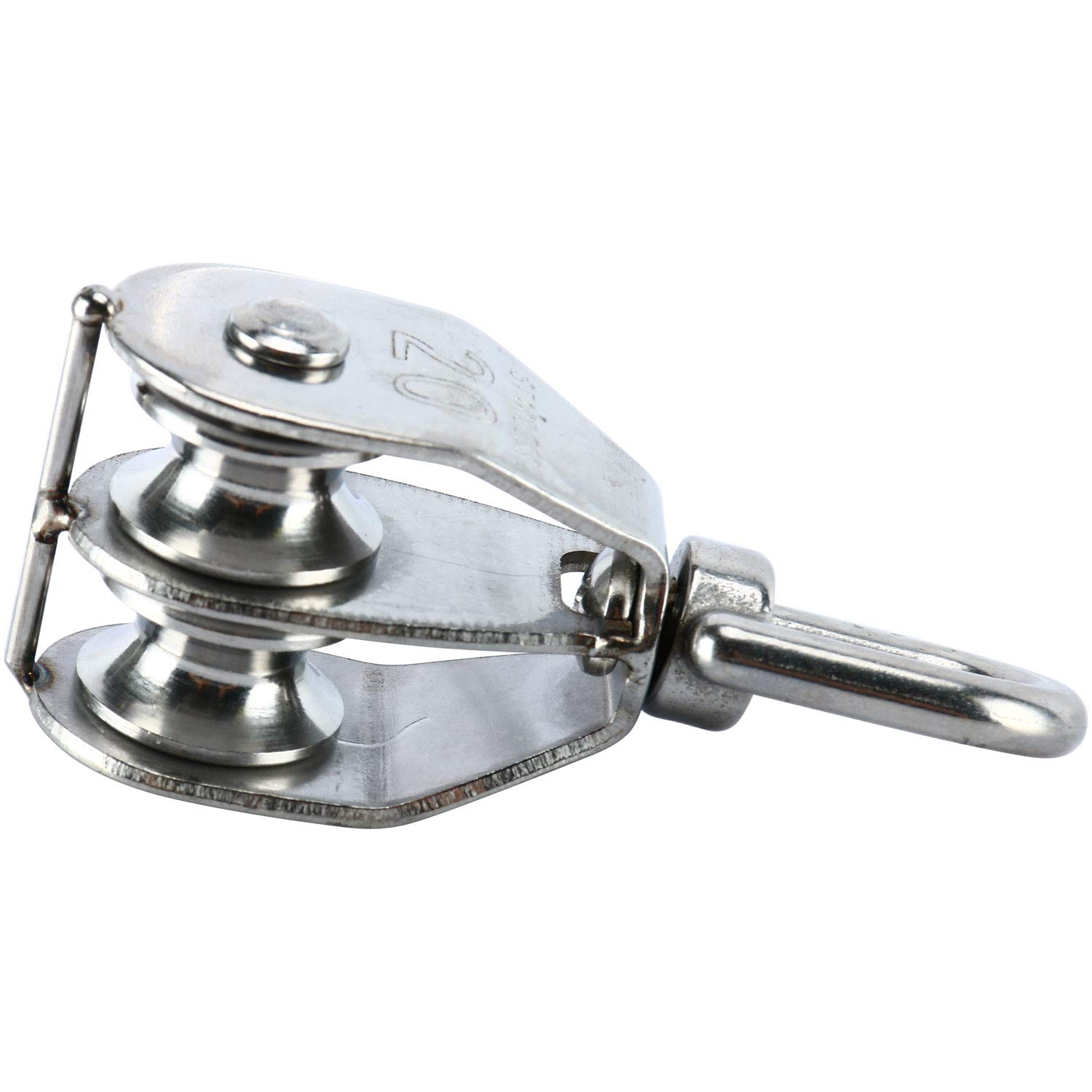 Set 2 scripete duble cu carlig pivotant, Inox, Dimensiune M20 - eMAG.ro