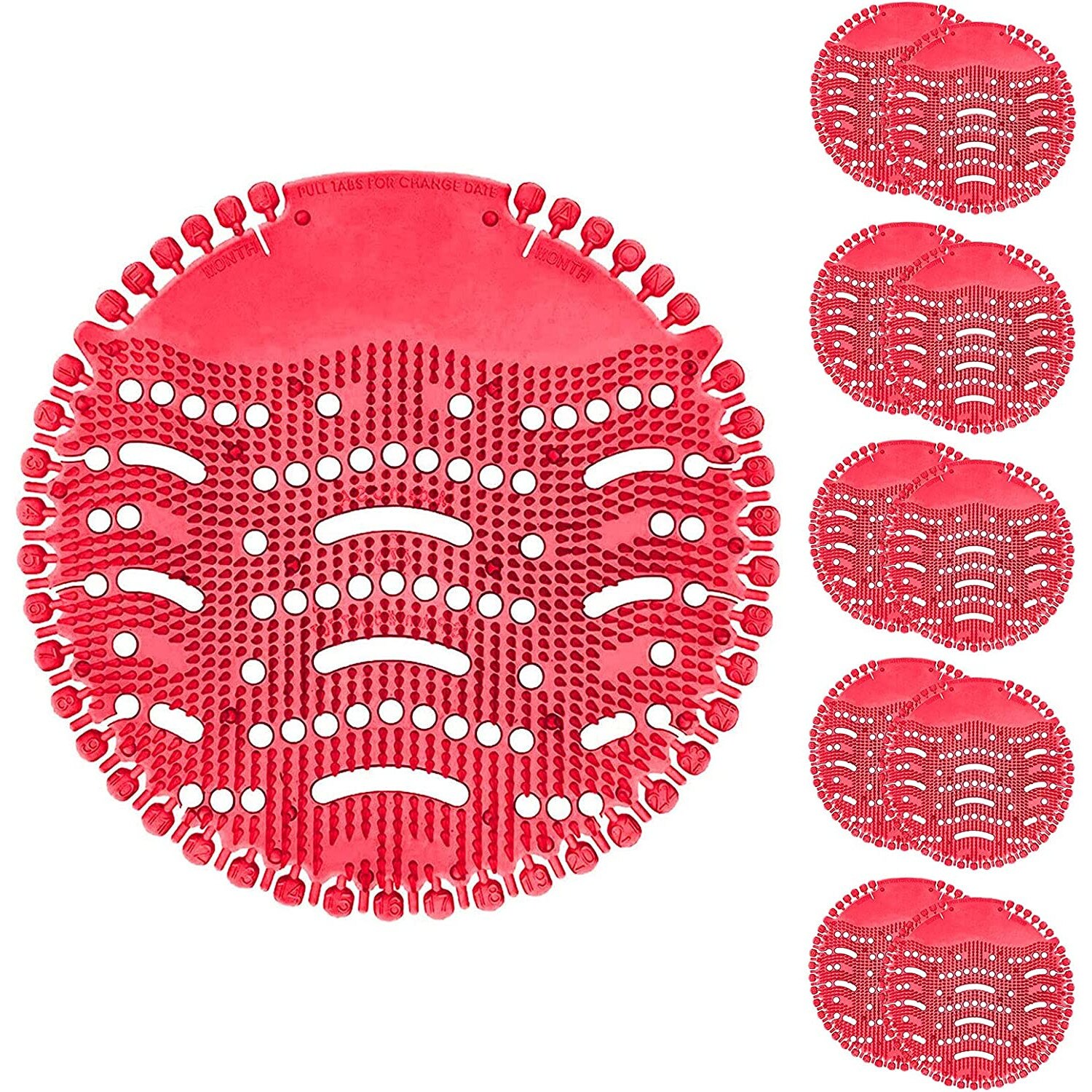 Set 9 filtre pentru pisoar, Cu parfum, Rosu - eMAG.ro