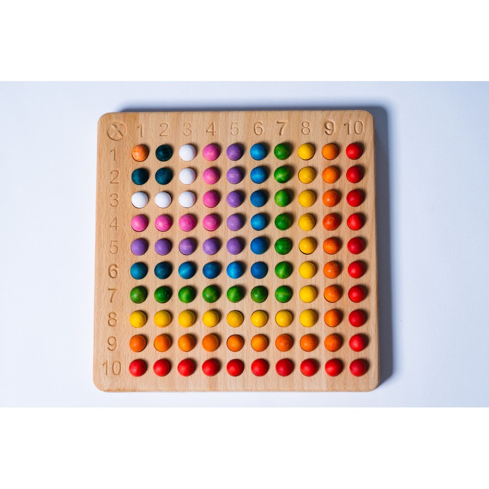 Joc educativ Montessori, Panou de inmultire 10×10 - eMAG.ro